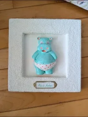 Wall Decor | Vtg Ceramic Hippo Wall Tile | Poshmark